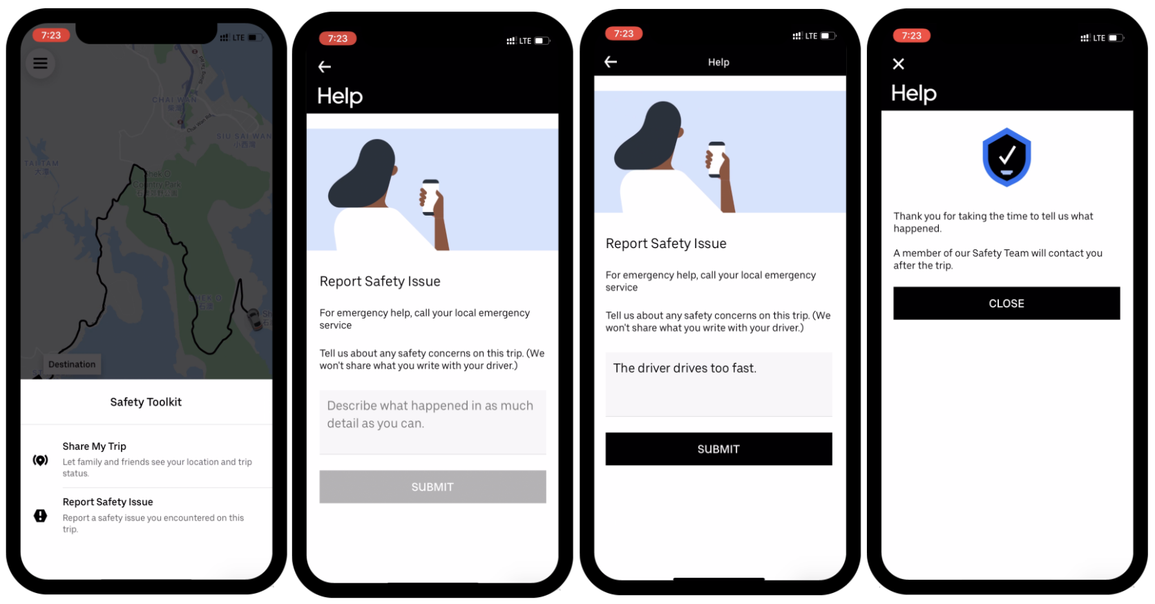 Uber adds new Discreet Reporting option and Rider Mask Verification ...